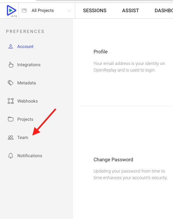 Adding users to your team - OpenReplay Documentation